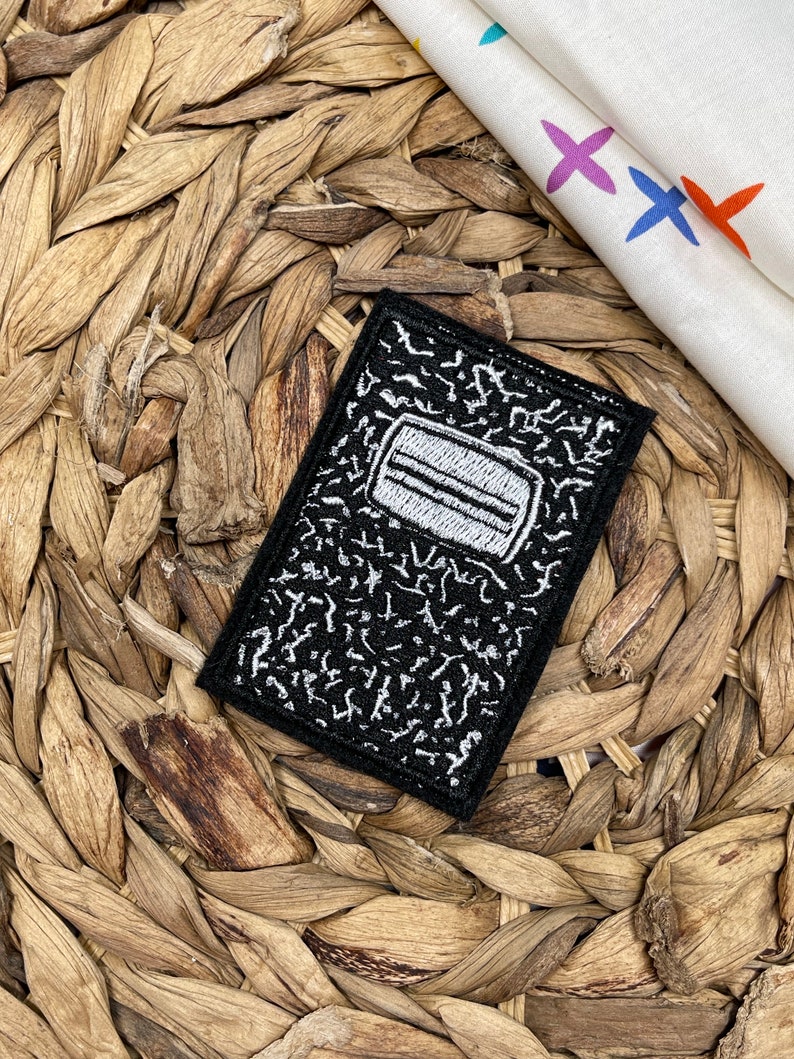 Teacher Themed Iron on Patch, Daisy Patch, Teach Checkerboard Patch, Coffee Patch, Composition ...