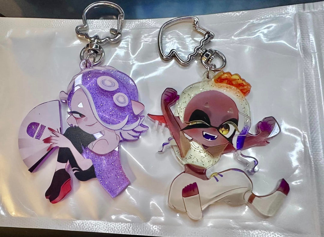 Splatoon 3 Inspired Fan-art Keychain Charm Shiver and Frye Charm - Etsy