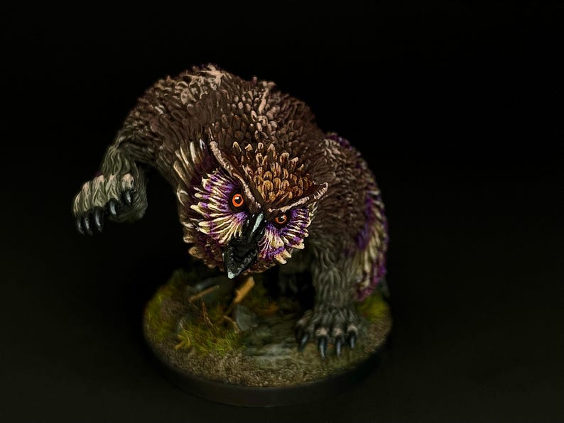 Owlbear Dnd Miniature | Custom Painted D&D Monster Mini | Giant Owl ...
