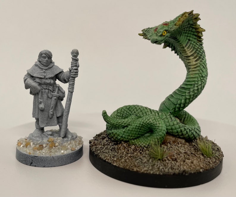 Giant Snake Miniature | Giant Cobra Mini | Hand Painted Dnd Monster ...
