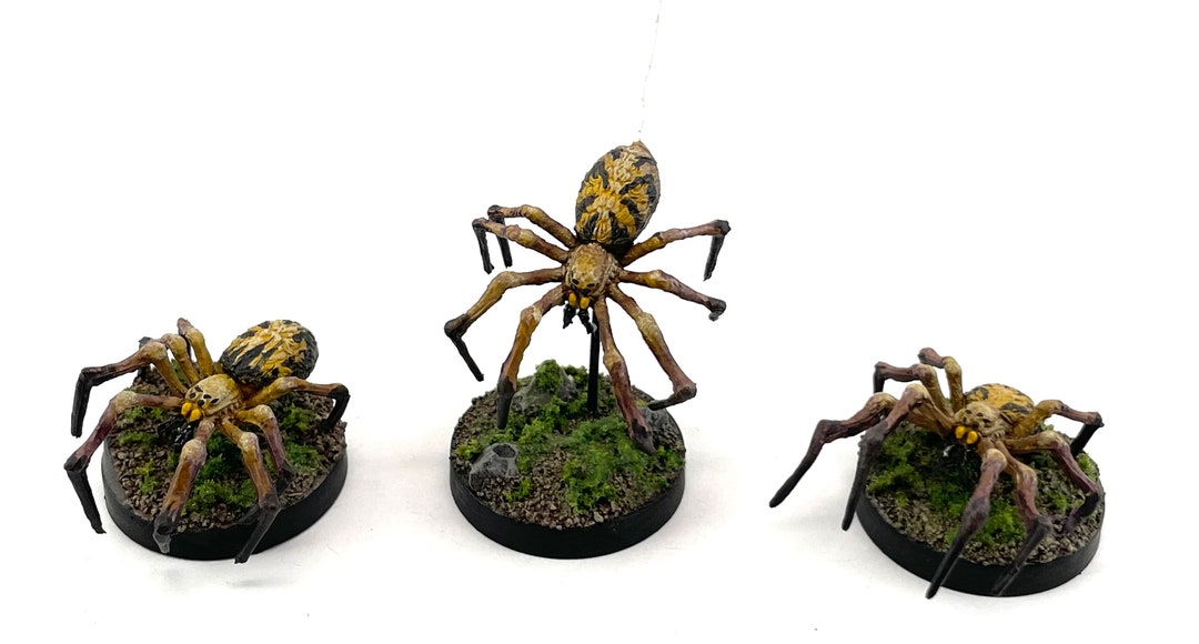Giant Spider Miniature Bundle X3 | Custom Painted D&D Monster | Dnd ...