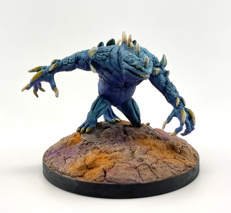Dnd Blue Slaad Miniature Frog Demon Monster Hand Painted D&D Mini ...
