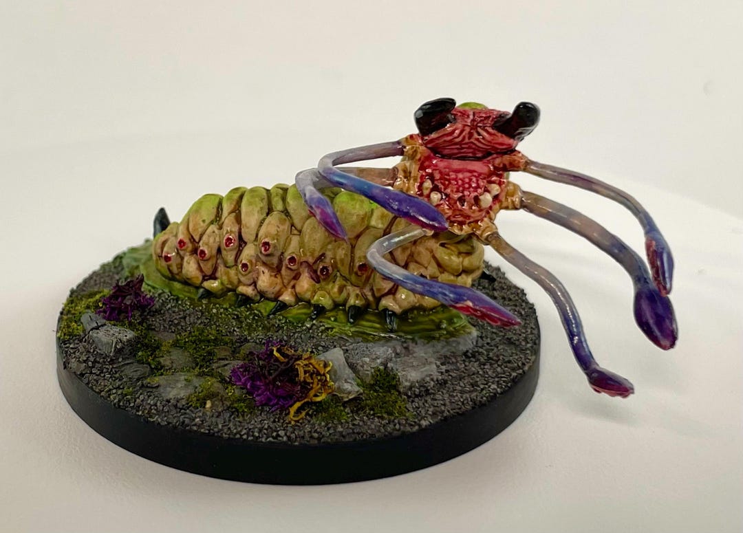 Carrion Crawler Dnd Miniature | Painted D&D Monster Mini | Giant Worm ...