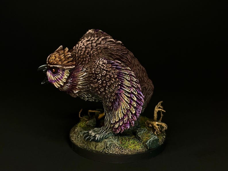 Owlbear Dnd Miniature | Custom Painted D&D Monster Mini | Giant Owl ...