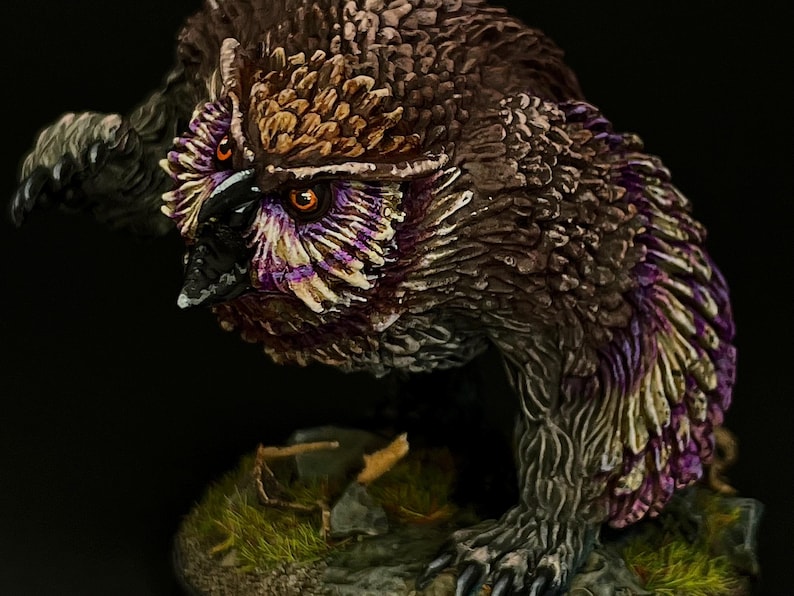 Owlbear Dnd Miniature | Custom Painted D&D Monster Mini | Giant Owl ...