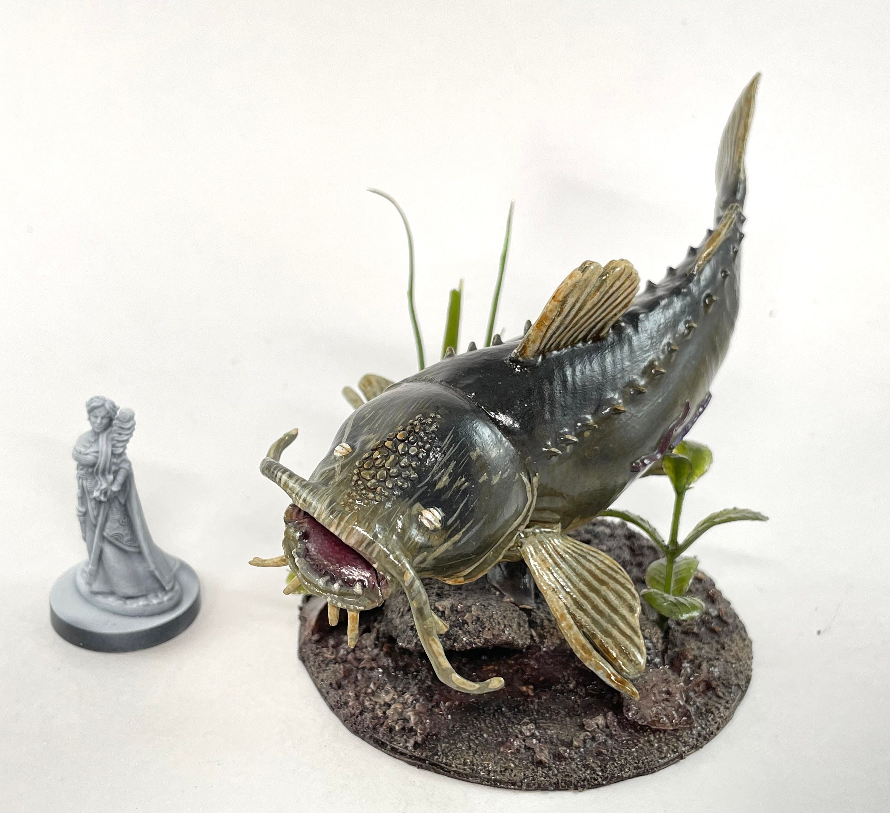 Giant Catfish Dnd Miniature | Custom Painted Sea Monster Mini | River ...