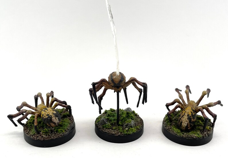 Giant Spider Miniature Bundle X3 | Custom Painted D&D Monster | Dnd ...