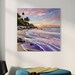 Original Glimmering Lilac Seas Oil Painting Modern Handpaint Texture ...