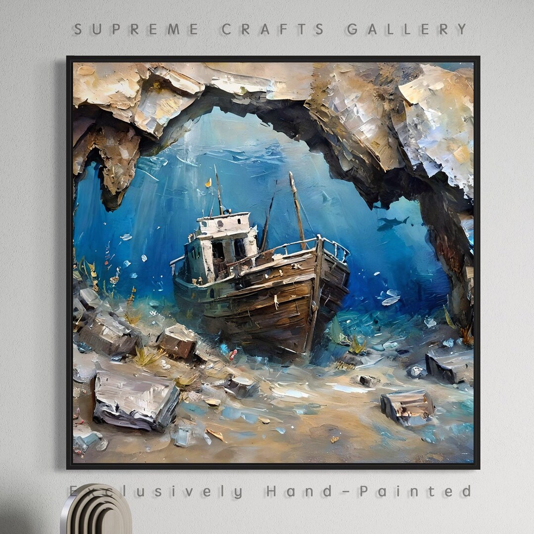 Original Eternal Explorer Oil Painting Modern Handpaint Texture Art ...