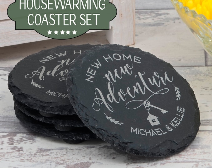 Personalized Slate Coasters, Engraved Custom Slate Coasters - Etsy