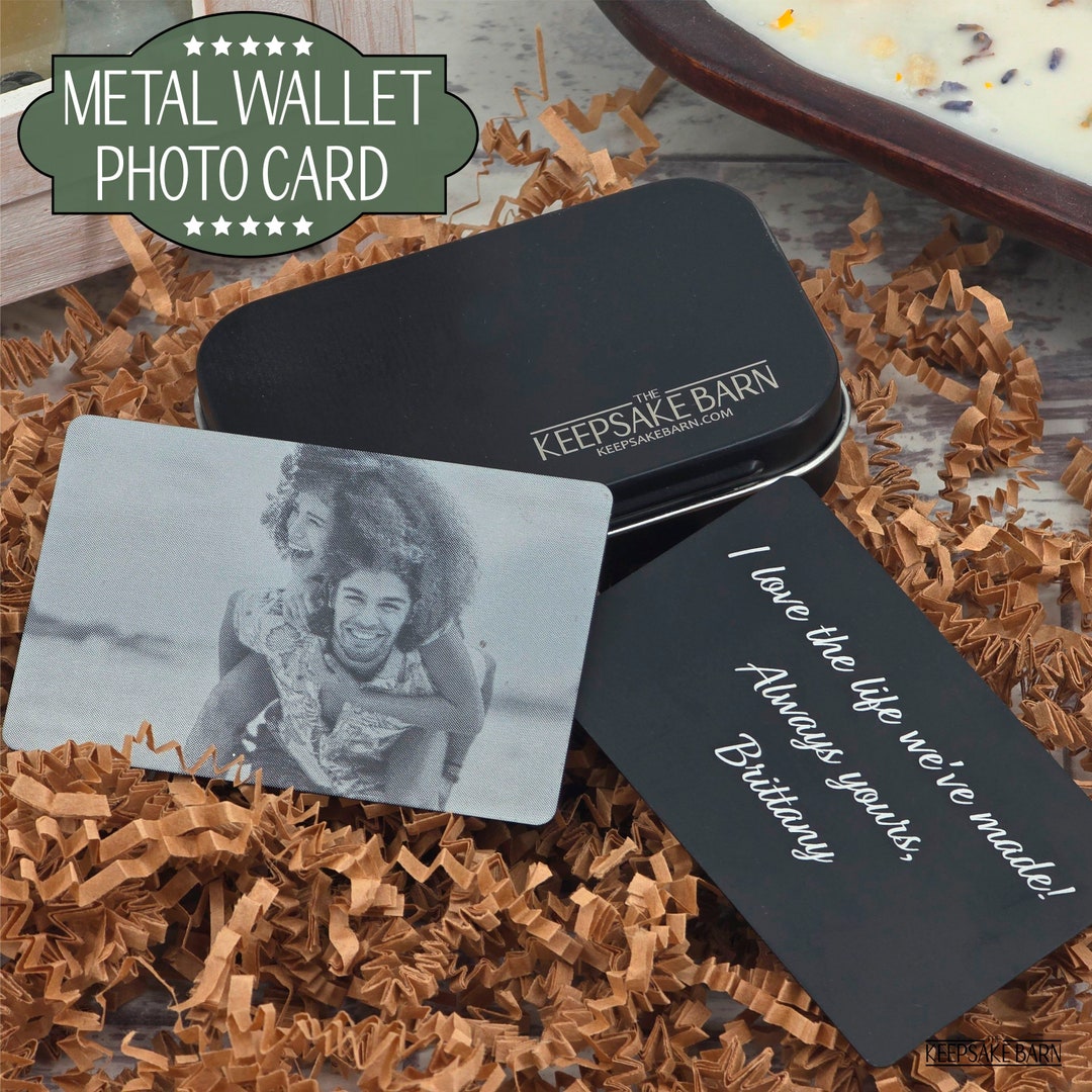 Photo Wallet Card, Personalized Laser Engraved Aluminum Wallet Insert ...