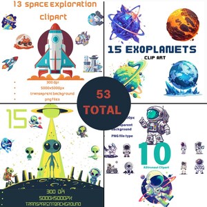 COSMIC MEGA Bundle- Space Clipart - Outer Space PNG- Astronaut Png ...