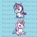 10 Adorable Unicorn Clip Art Set, Cute Unicorn PNG, Baby Unicorn Clip ...