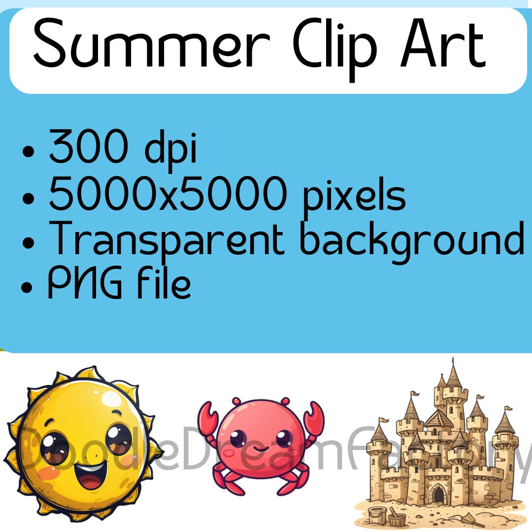 Tropical Summer Fun Clip Art- Sunny Days Digital Clipart Pack ...