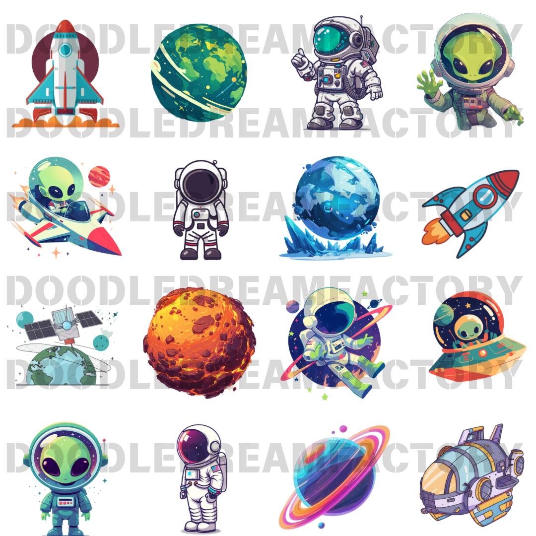 COSMIC MEGA Bundle- Space Clipart - Outer Space PNG- Astronaut Png ...