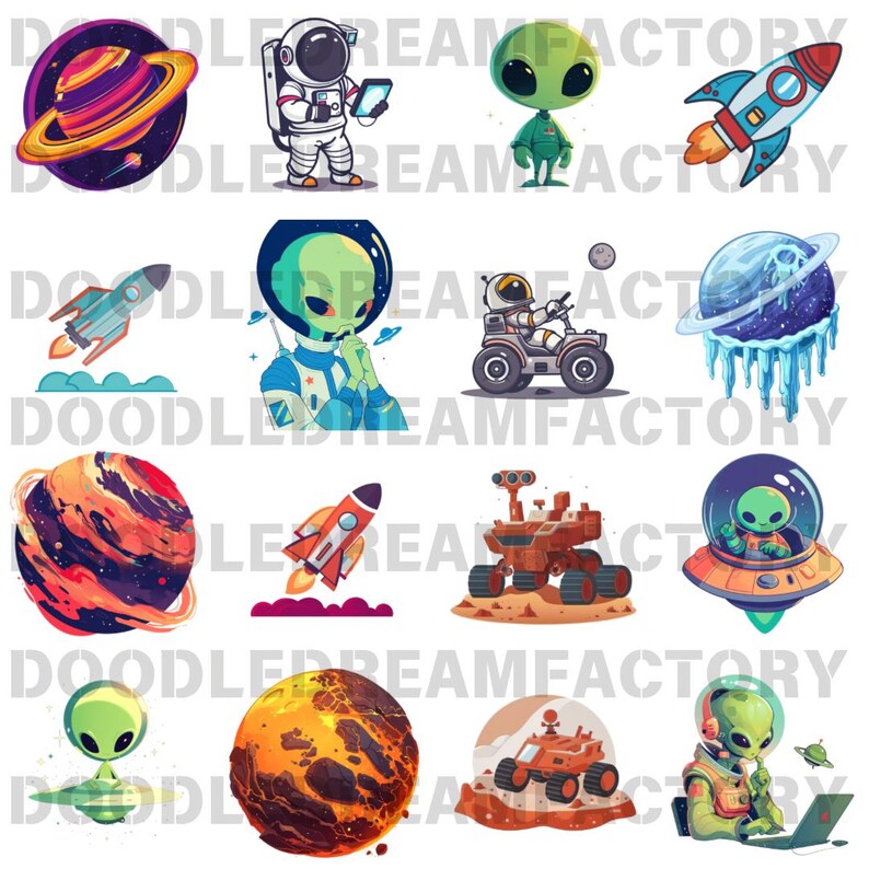 COSMIC MEGA Bundle- Space Clipart - Outer Space PNG- Astronaut Png ...