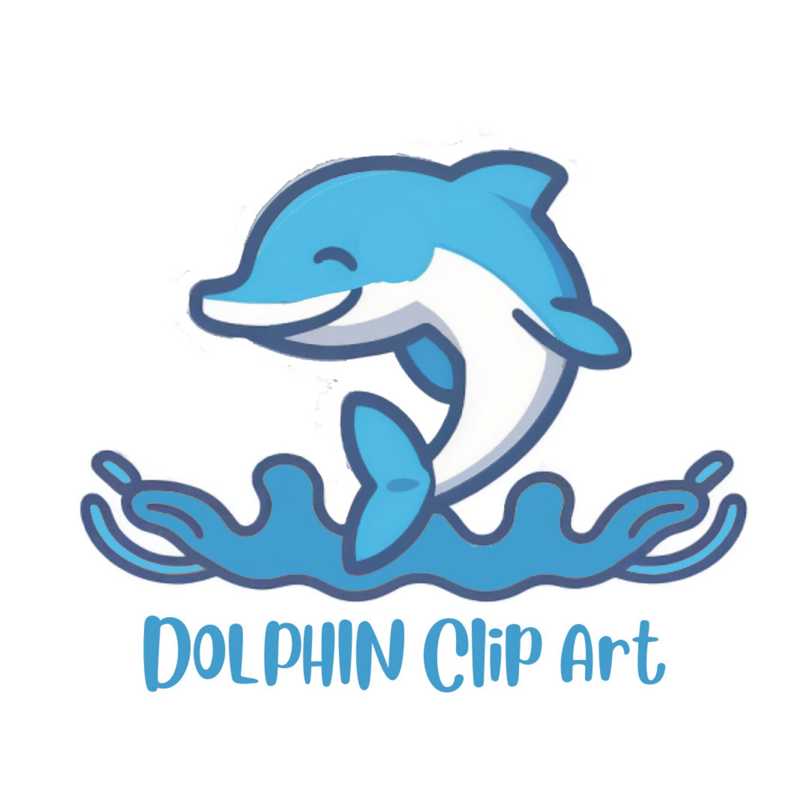 Dolphin Clipart Bundle: 10 PNG Ocean Friends - Kawaii Sea Animals Clip ...