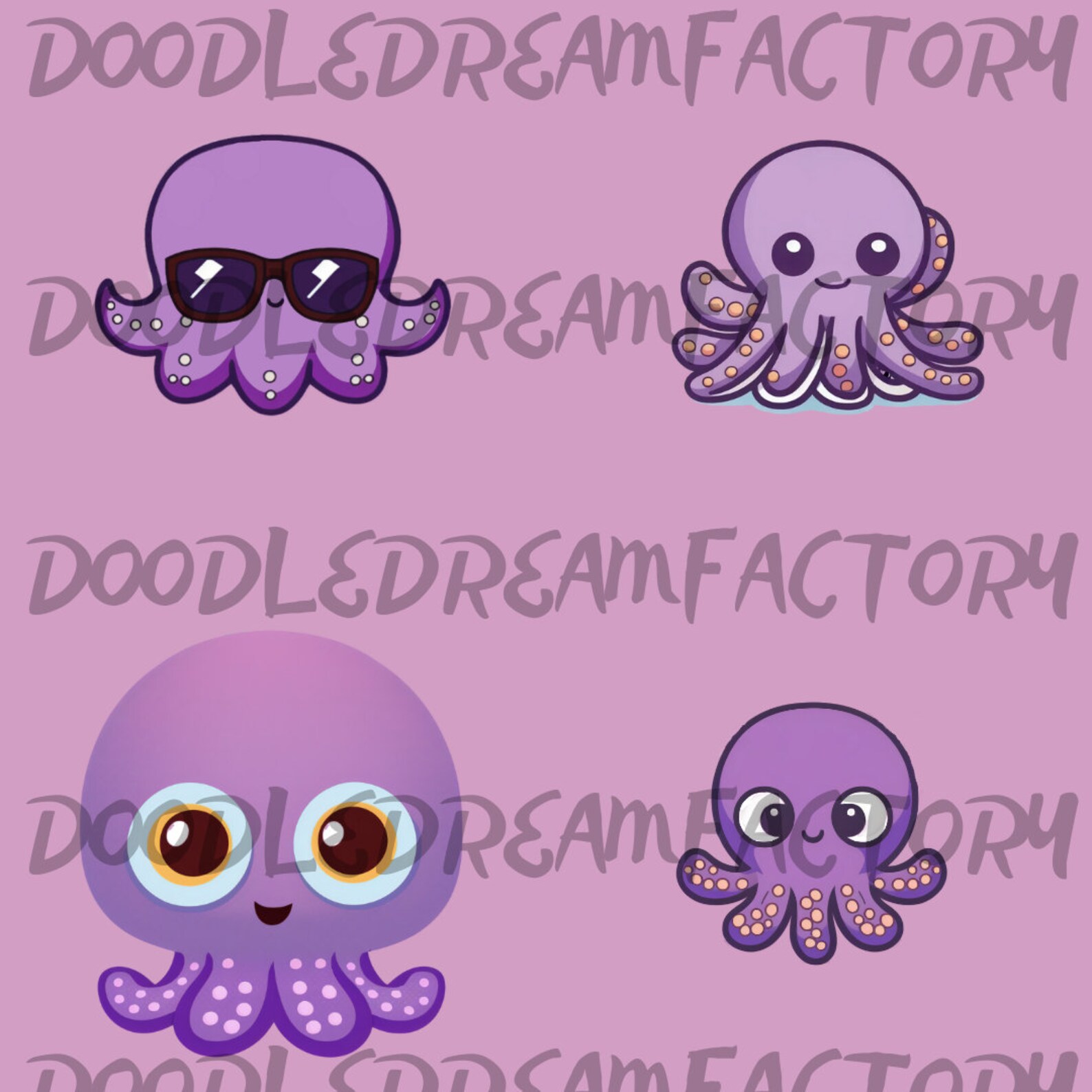 Kawaii Octupus Clipart, 10 Cute Octopus PNG, Baby Octopus Clipart ...