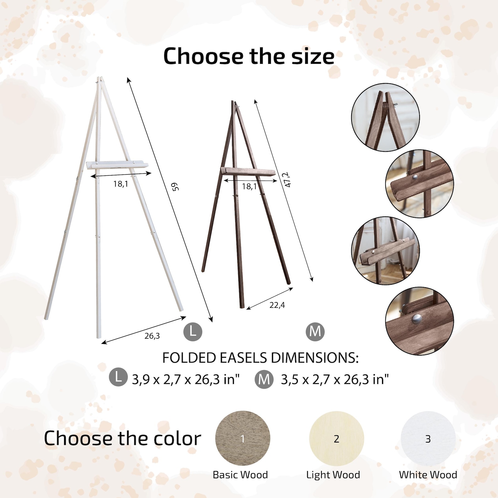 Rustic Wedding Easel Stand: Wooden Tripod Display for Welcome Sign - Etsy