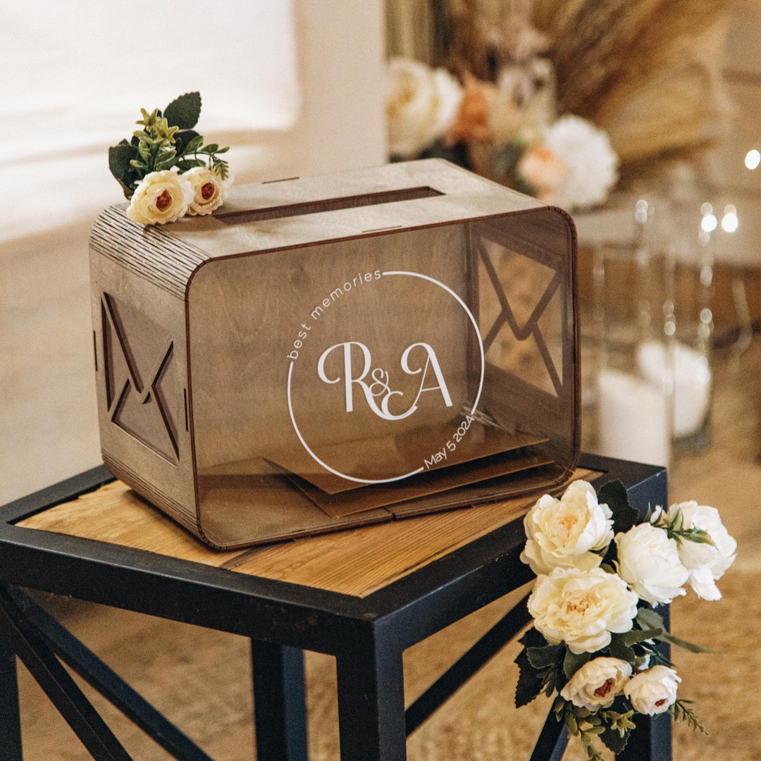 Unique Urne Marrige, Wedding Card Box, Personalized Rustic Wood Decor ...