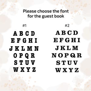 Personalized Rustic Letter Guest Book Form, Wedding Guest Book ...