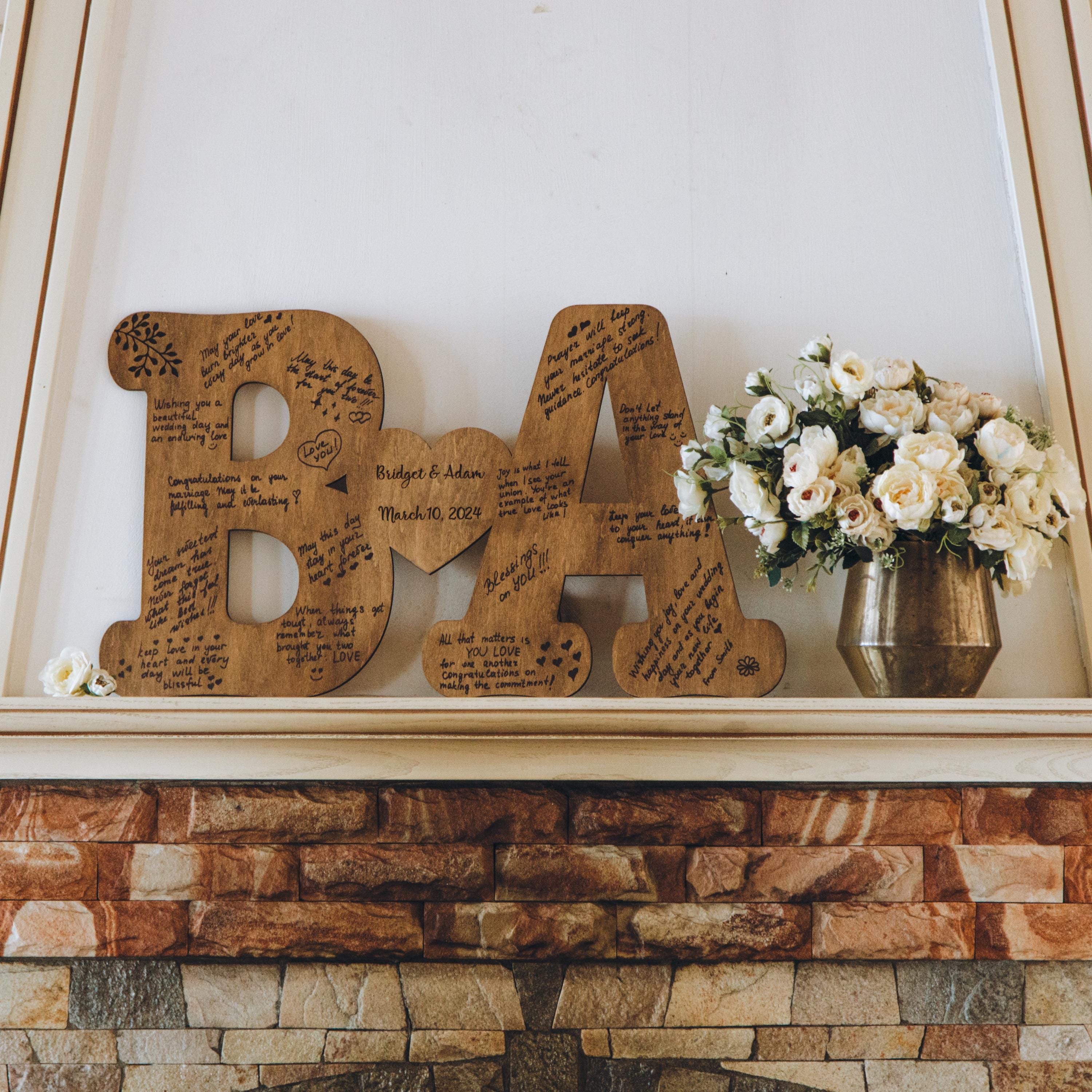 Rustic Letter Guest Book Form, Wedding Guest Book Alternative, First ...