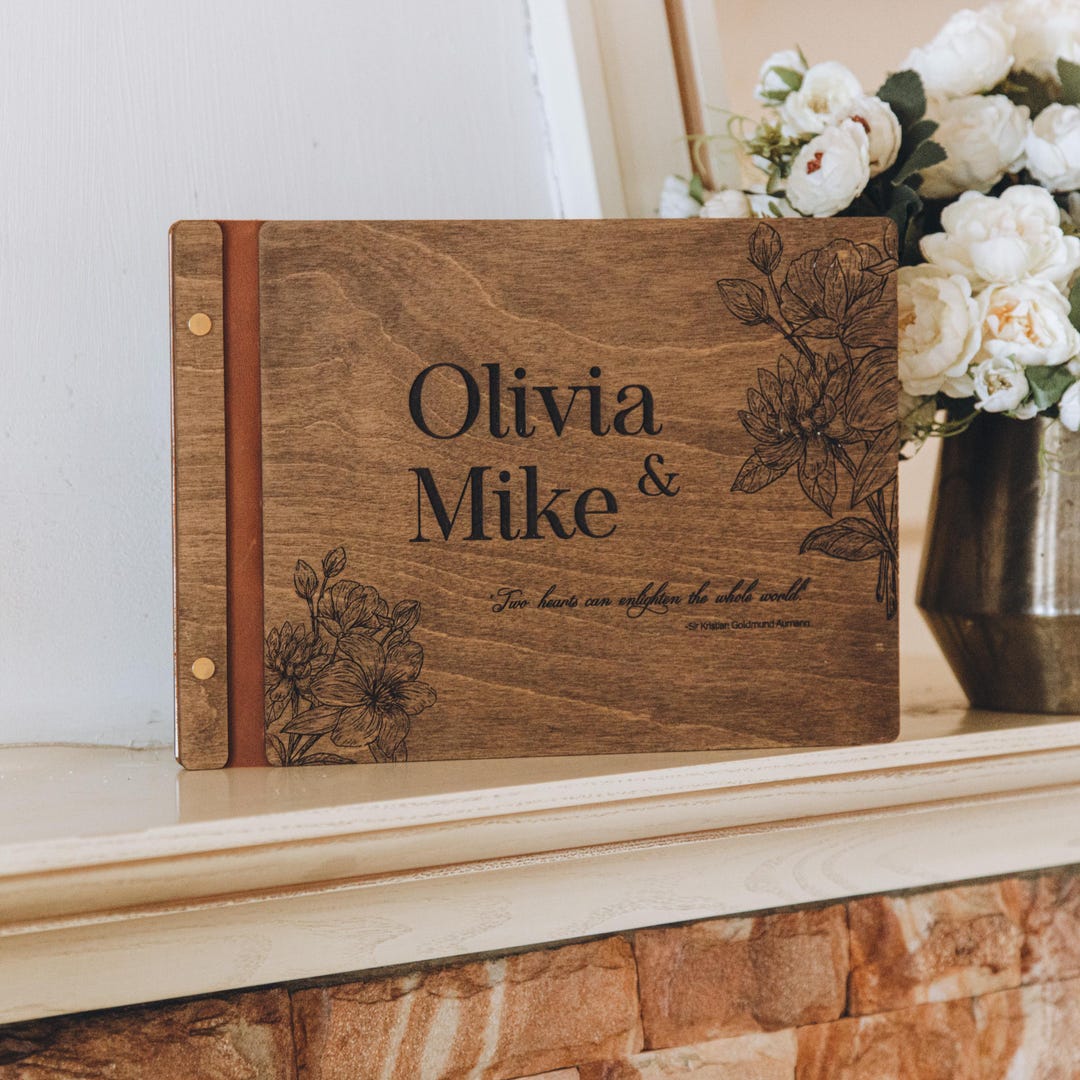 Unique Couples Book, Personalized Family Journal, Polaroid Wedding ...