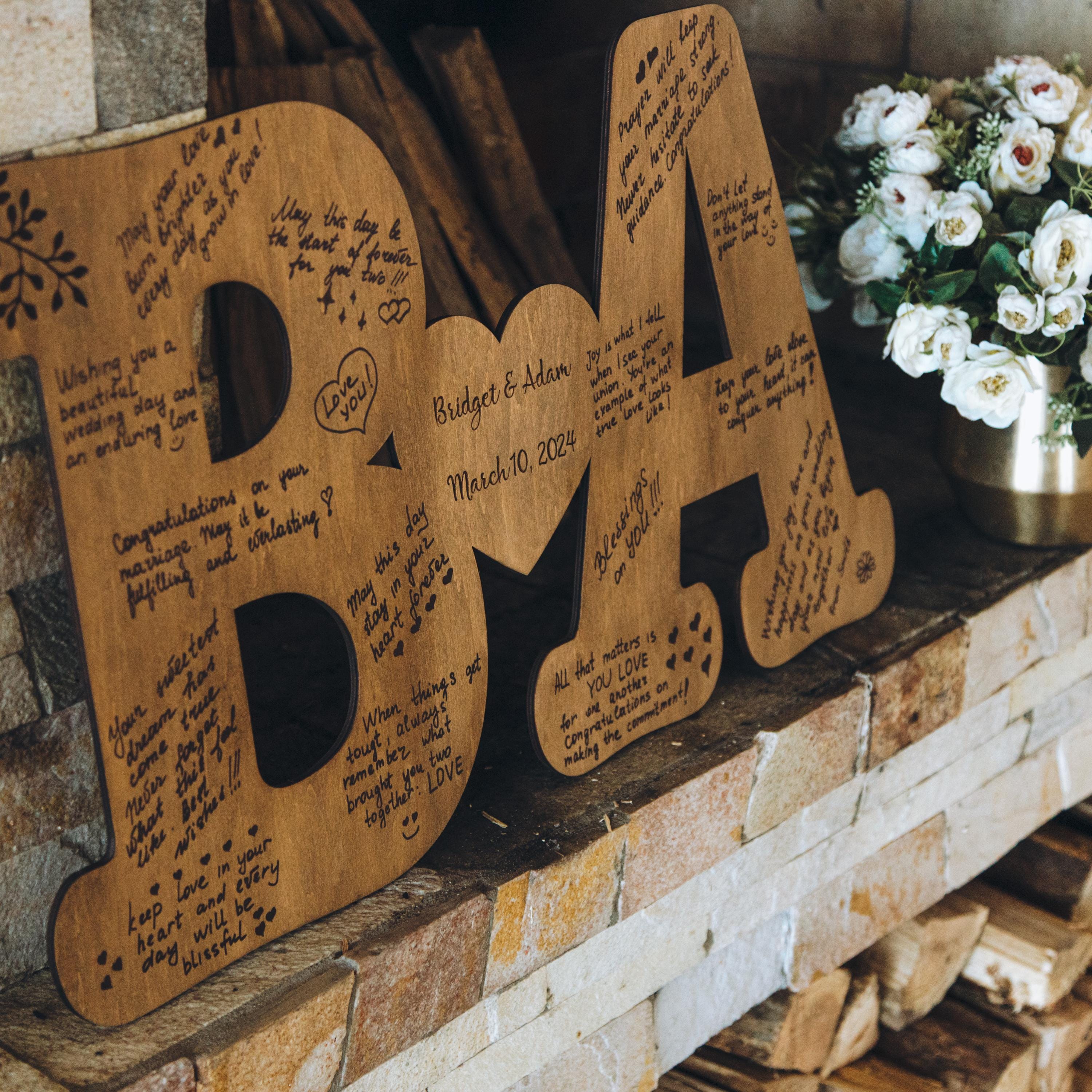 Rustic Letter Guest Book Form, Wedding Guest Book Alternative, First ...