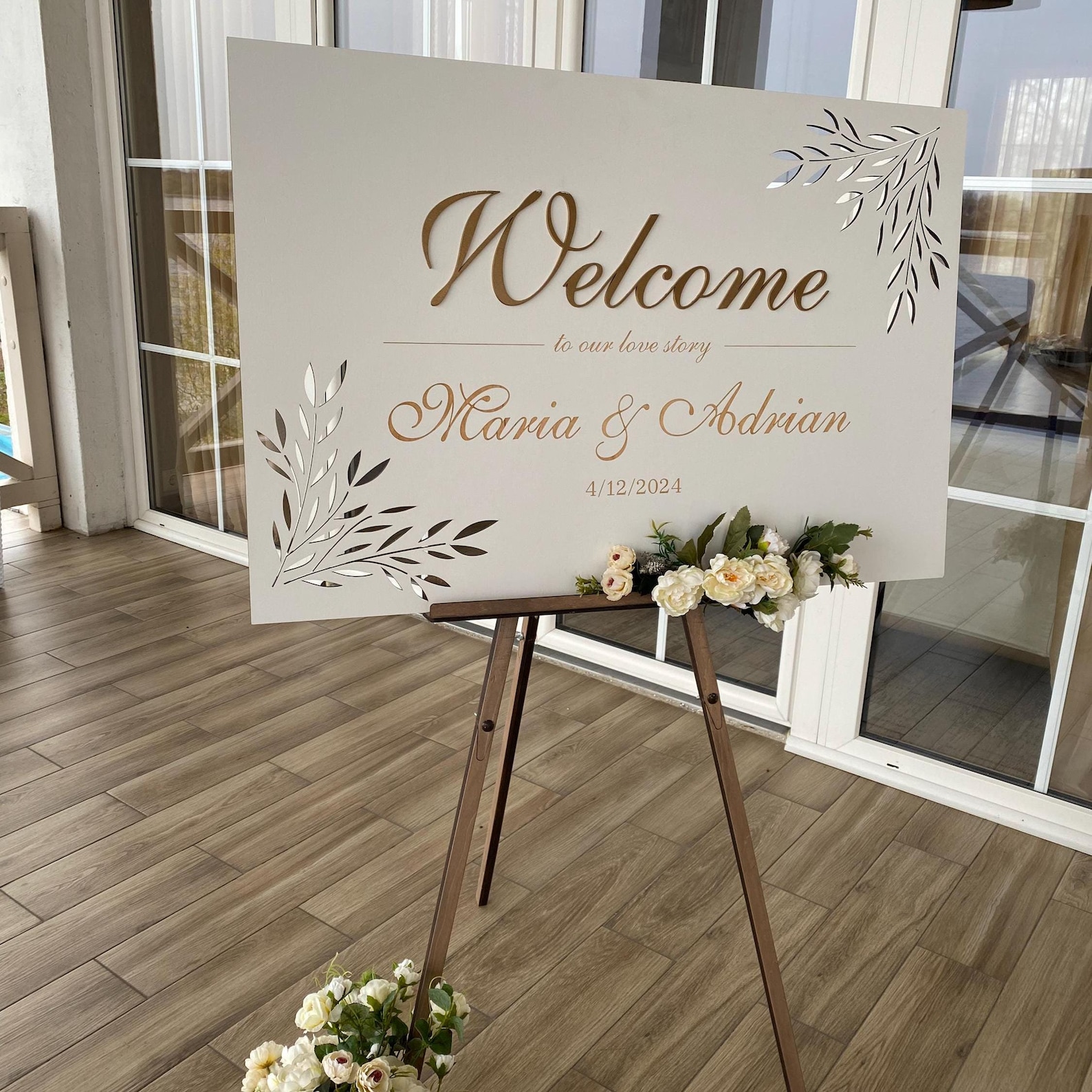 Personalized Wooden Wedding Welcome Sign, Rustic Custom Wedding Welcome ...