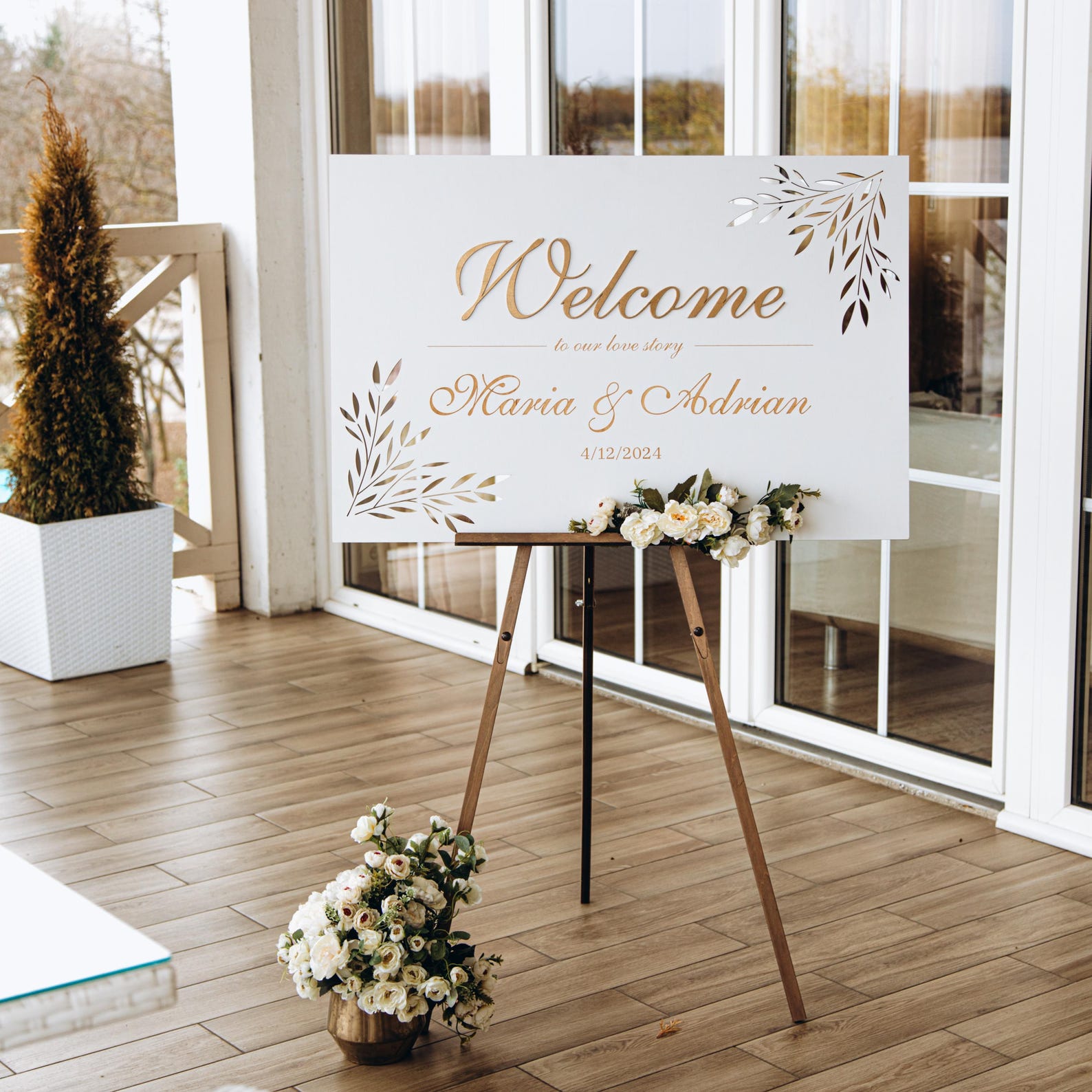 Personalized Wooden Wedding Welcome Sign, Rustic Custom Wedding Welcome ...