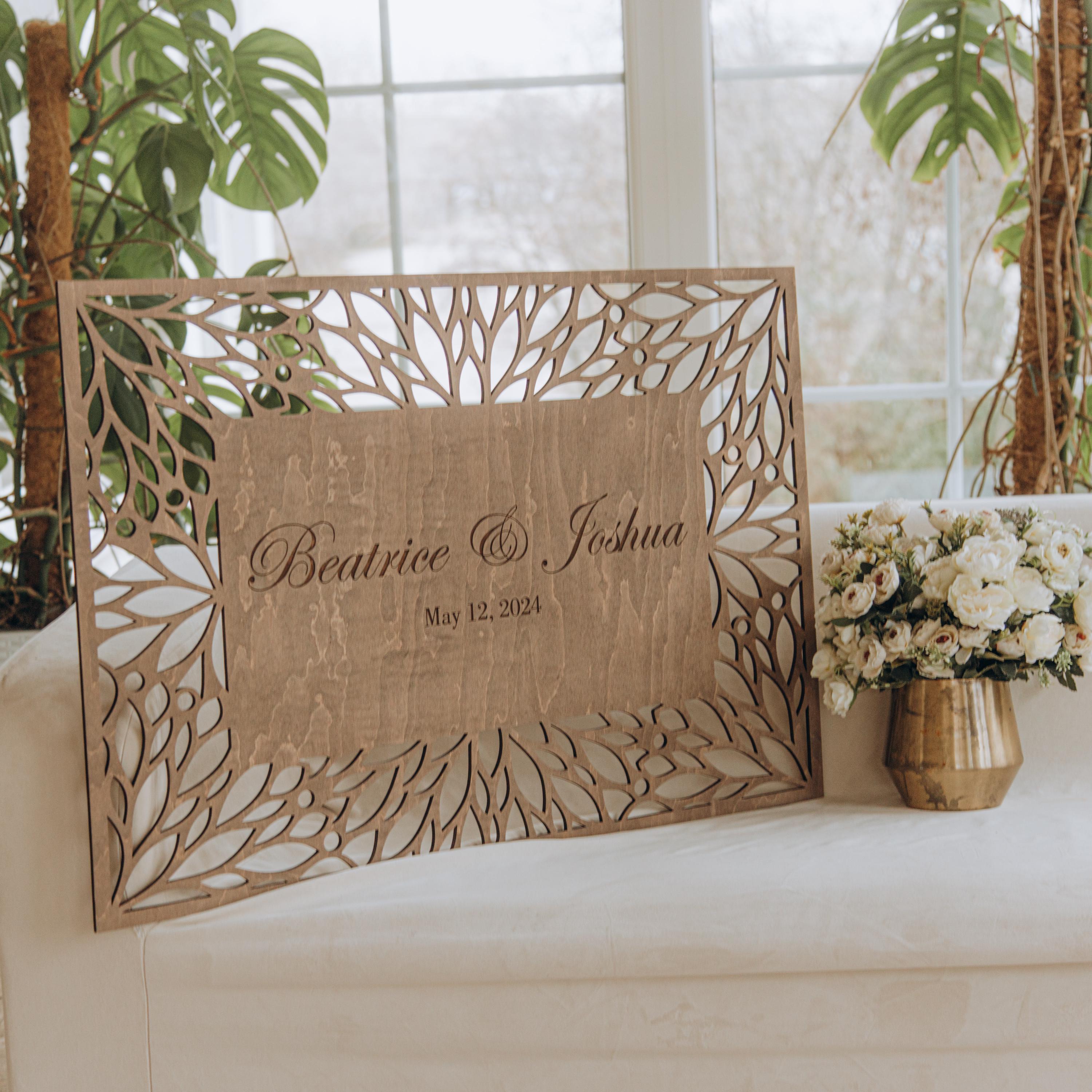 Rustic Welcome Sign, Wooden Wedding Custom Welcome Sign With Easel ...
