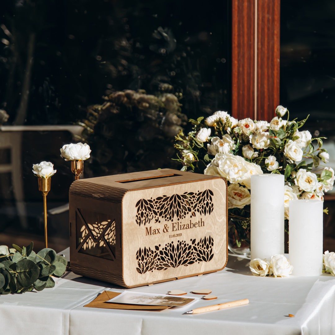 Rustic Receprion Decor, Wedding Card Box, Envelope and Memory Box, Wood ...