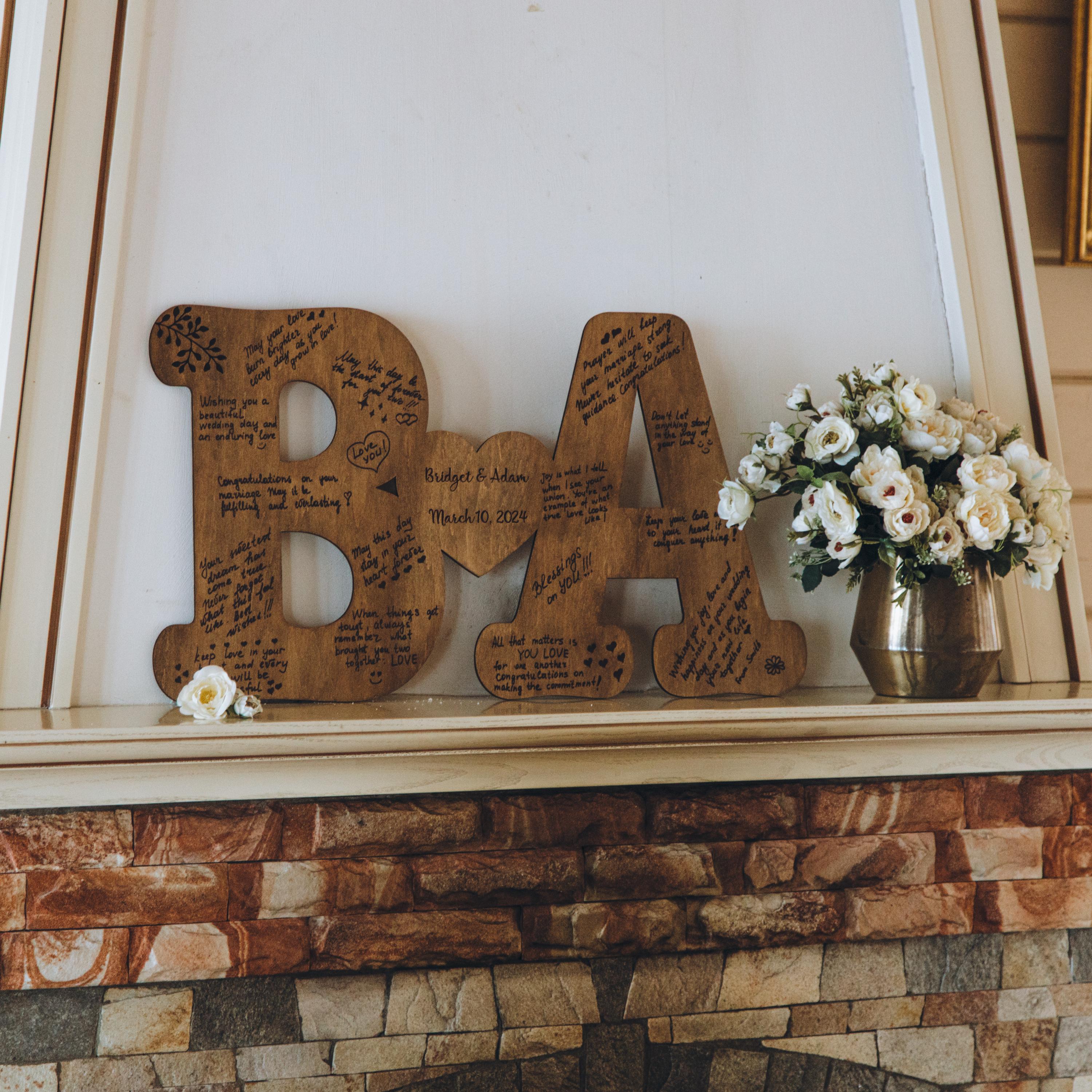 Rustic Letter Guest Book Form, Wedding Guest Book Alternative, First ...