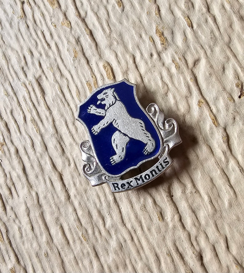 Insignia Badge Rex Montis 136th Infantry Regiment Unit Coat Arms US ...