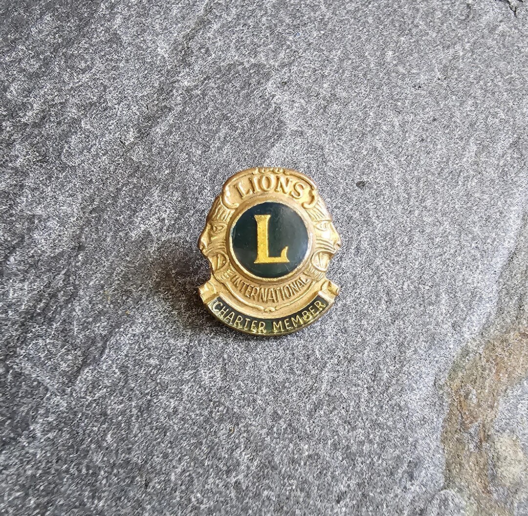 Vintage Lions Club International Charter Member Tie Tack Lapel Hat Pin ...