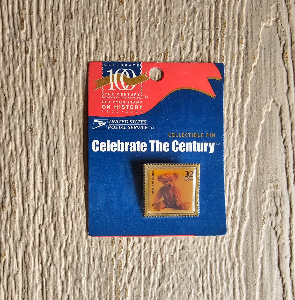 USPS Celebrate the Century Collectible Stamp Pin Vintage 1998 Teddy ...