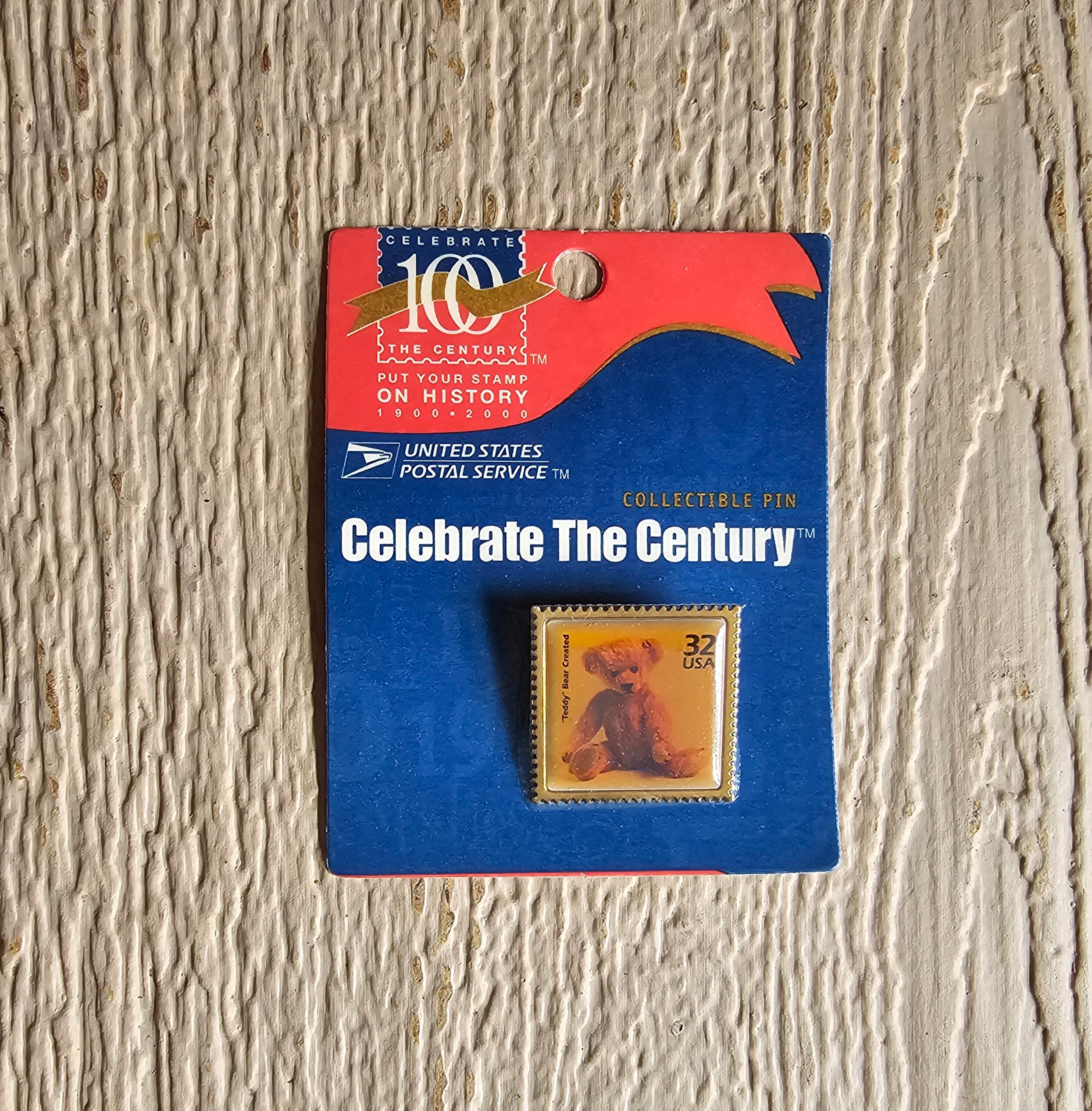 USPS Celebrate the Century Collectible Stamp Pin Vintage 1998 Teddy ...