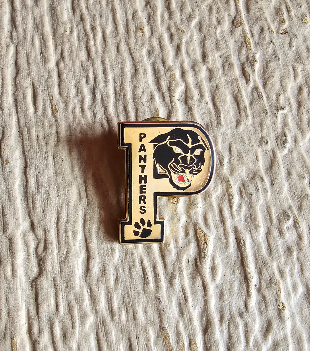 Panthers Letter P Gold Tone and Black Lapel Hat Pin - Etsy