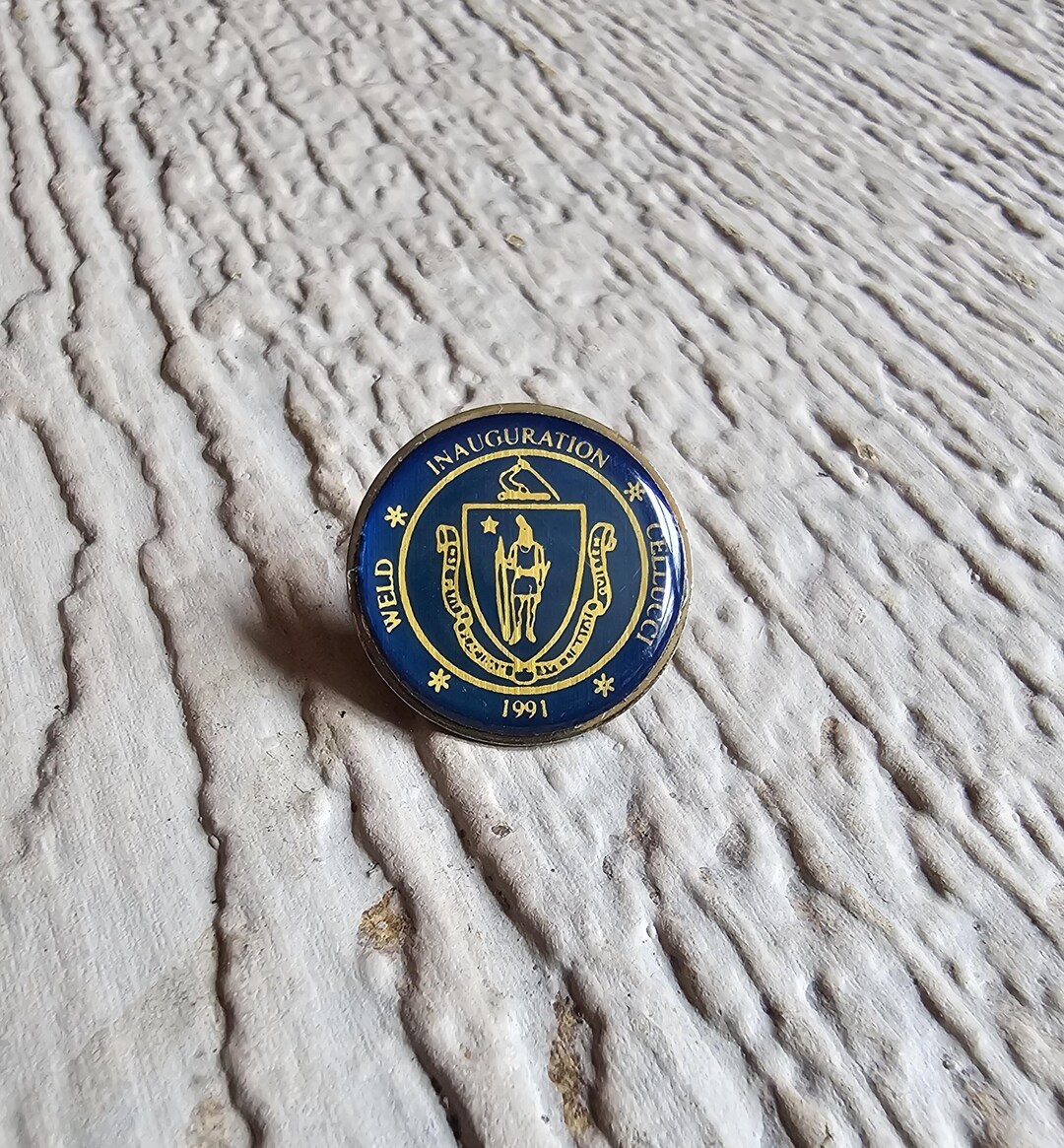 1991 Weld Cellucci Inauguration Hat Lapel Pin - Etsy