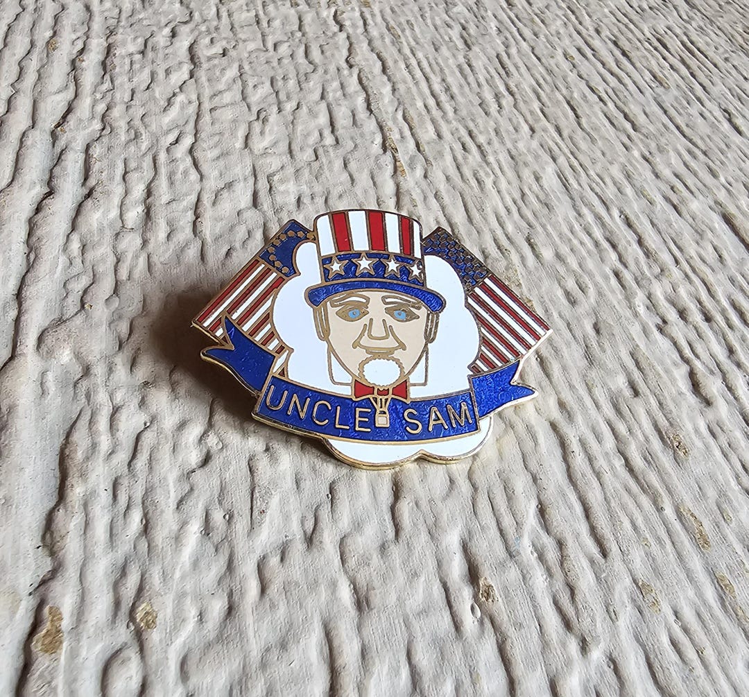 Vintage Uncle Sam Patriotic Pin Hat Lapel Pin - Etsy