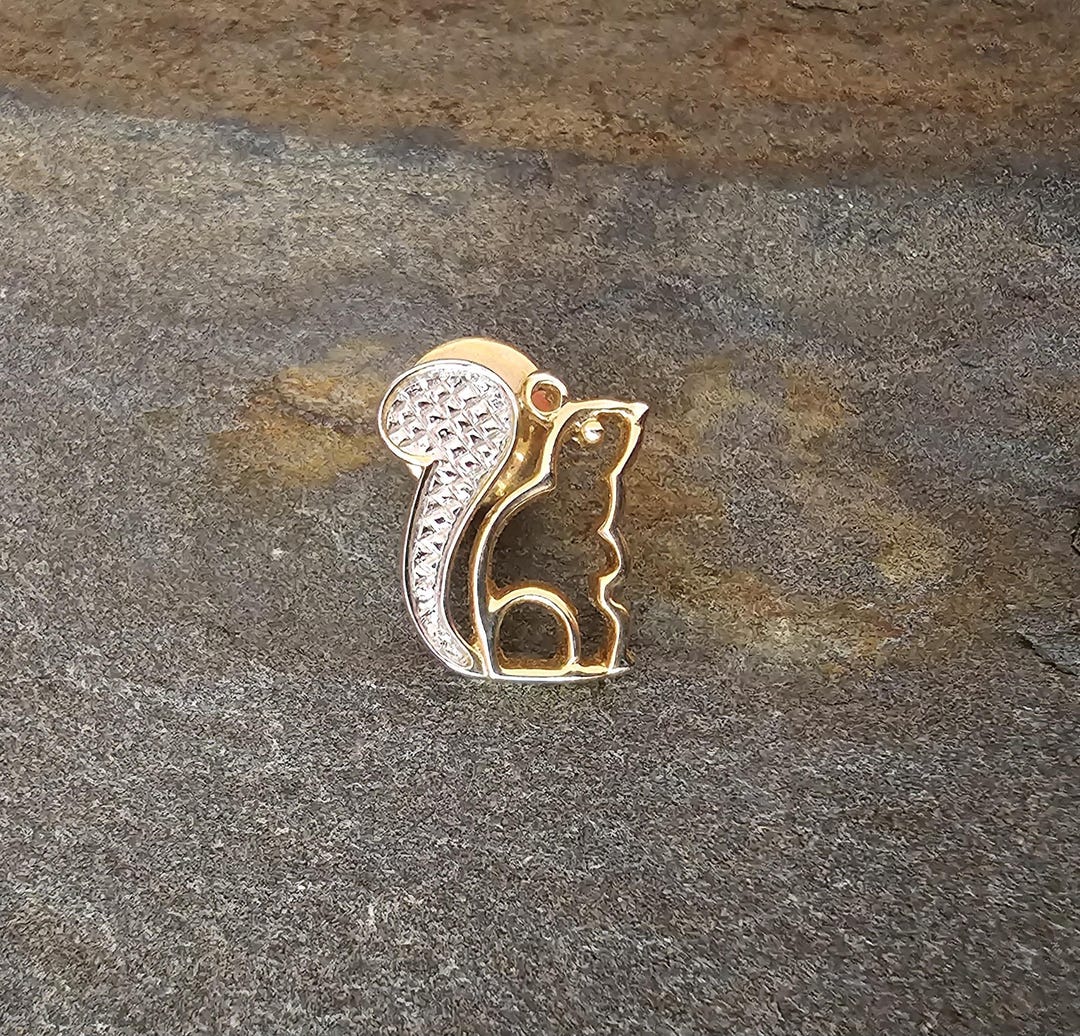 Vintage AVON Gold Tone Squirrel Lapel Hat Pin - Etsy