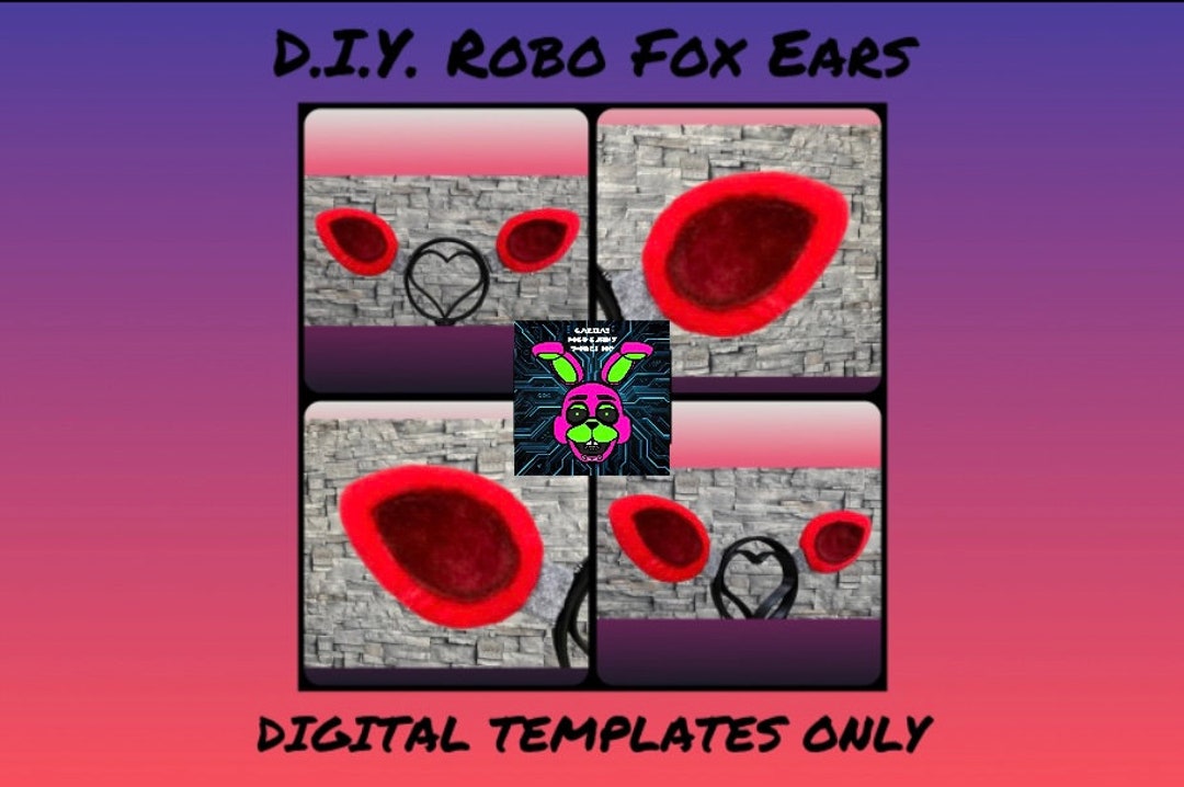 DIY Robo Fox Ears (DIGITAL TEMPLATE Only!) Makes 6 Inch Ears With Free ...