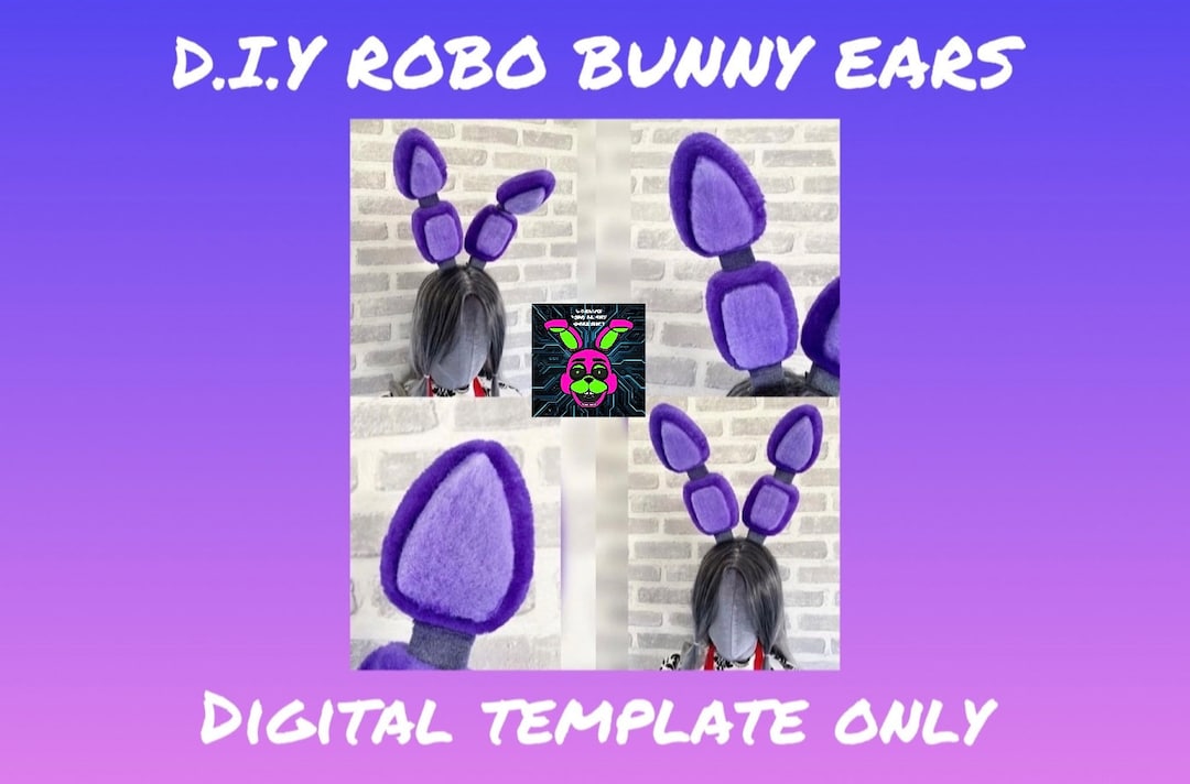 DIY Robo Bunny Ears (DIGITAL TEMPLATE Only!) Makes 10 Inch Ears With ...