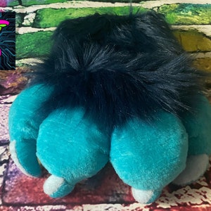 MONSTER PAWS With Soft Fabric Claws Furry Gloves Fur Suit Cosplay ...
