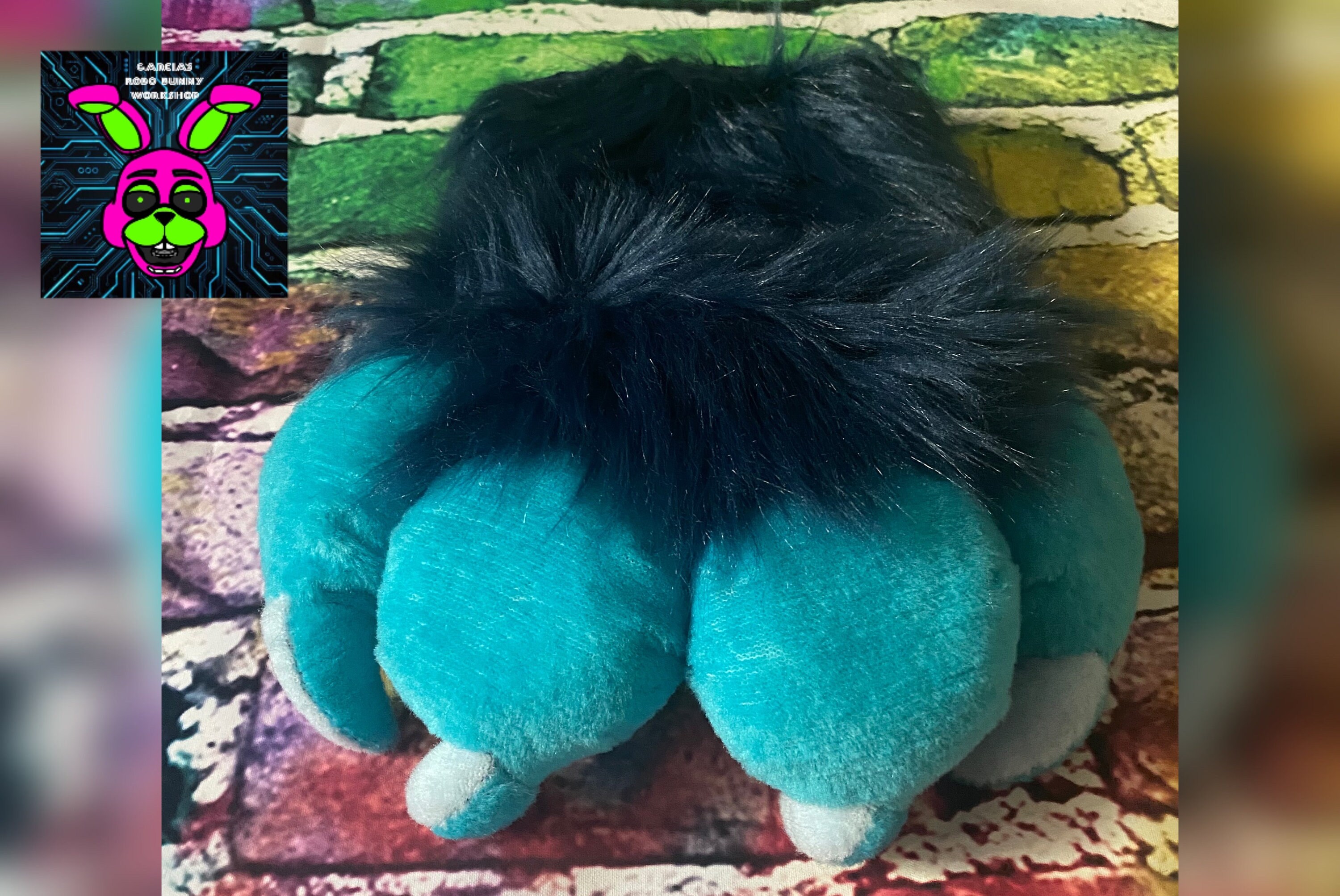 MONSTER PAWS With Soft Fabric Claws Furry Gloves Fur Suit Cosplay ...