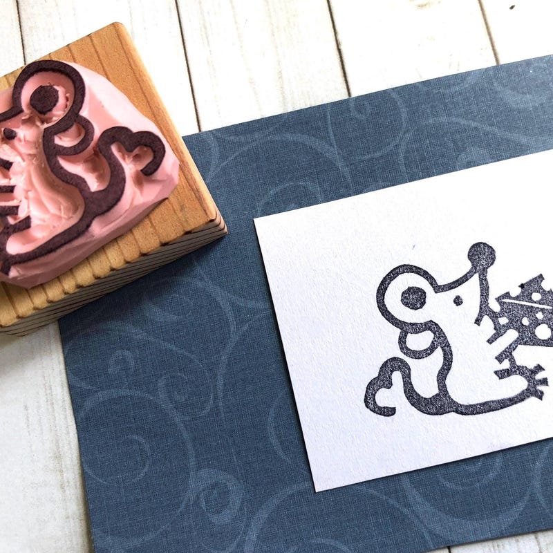 Mouse Rubber Stamp - Etsy