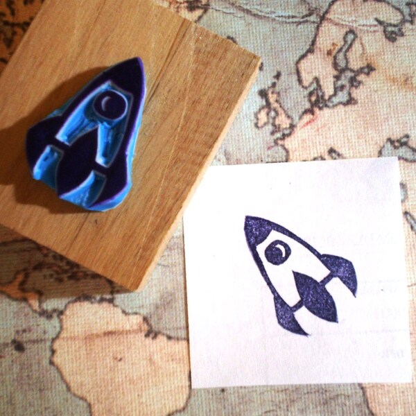 Planet Rubber Stamp - Etsy