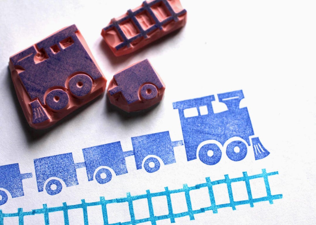 Train Rubber Stamp Set //thomas the Tank Engine Stamp//chuggington ...