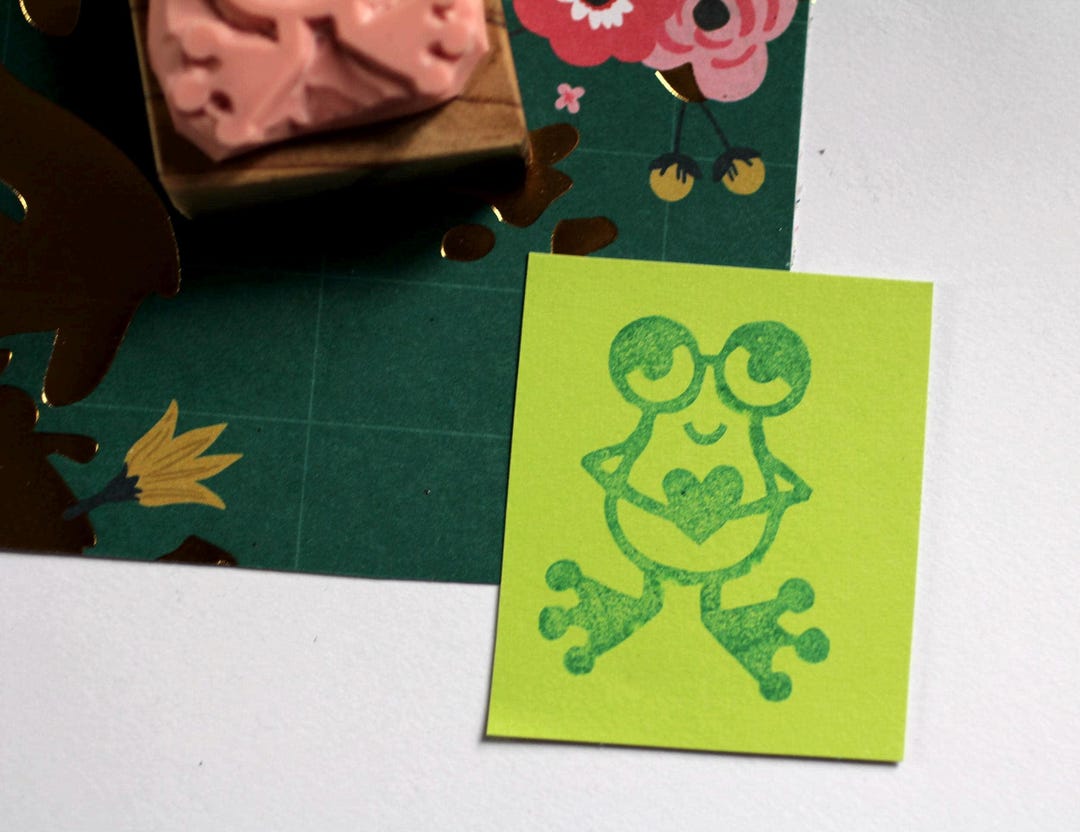 Frog Rubber Stamp//toad Rubber Stamp // Reptile Rubber Stamp //hand ...
