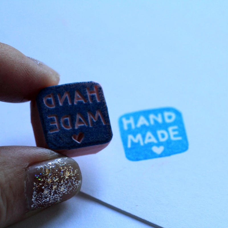 Mini Rubber Stamp - Etsy